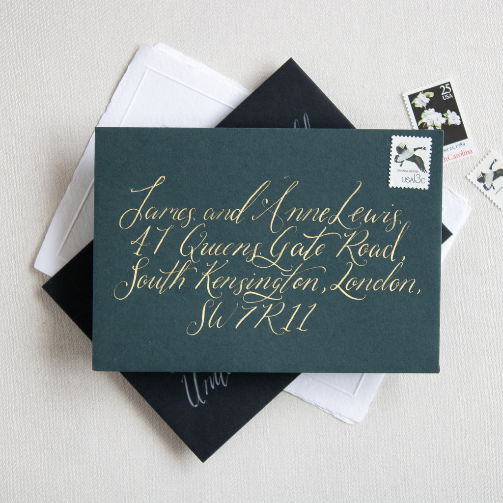 Calligraphy Addressing – TheBridge and Taylor